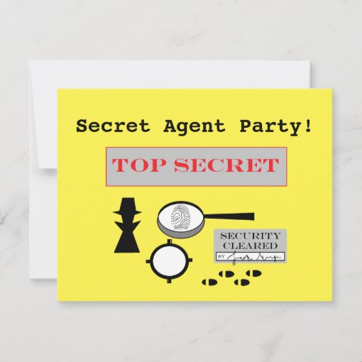 "Secret Agent/Spy" Party Invitations | Zazzle