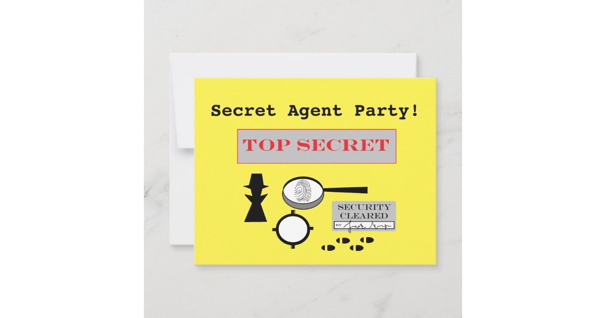 "Secret Agent/Spy" Party Invitations | Zazzle