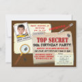 Secret Agent Spy Top Secret Birthday Party Invite | Zazzle