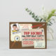 Secret Agent Spy Top Secret Birthday Party Invite | Zazzle
