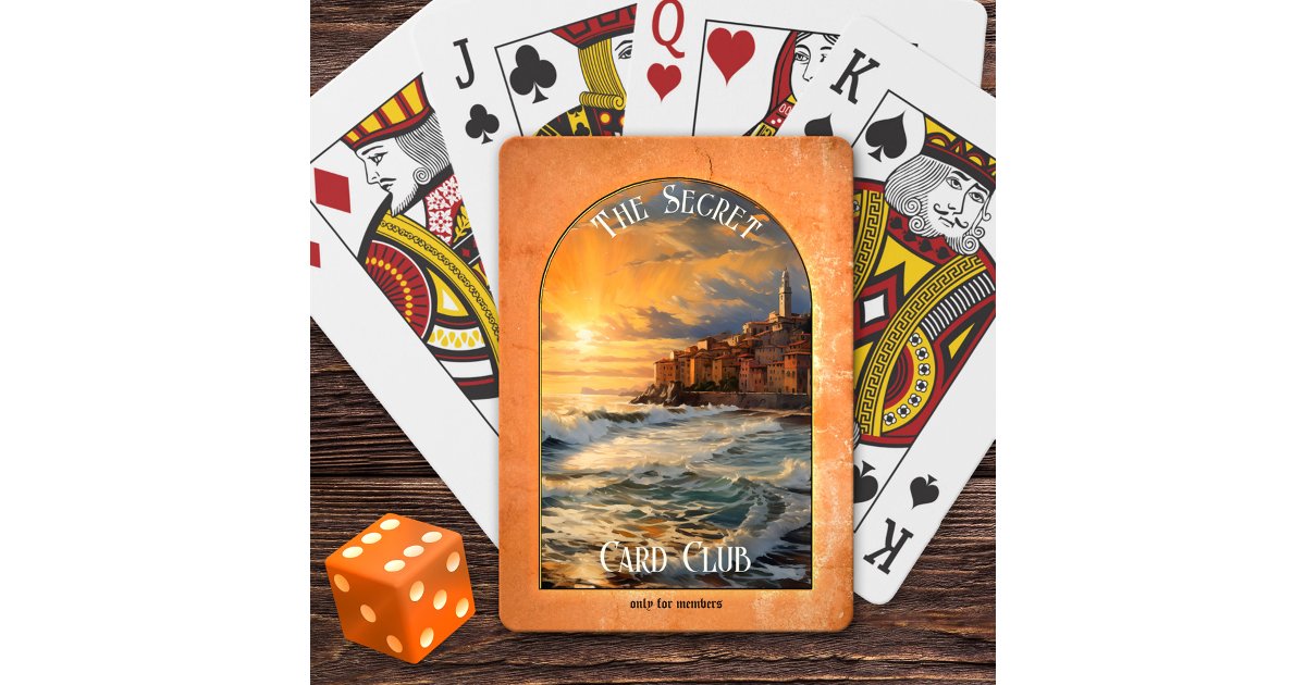 Secret Card Club Members Only Playing Cards | Zazzle