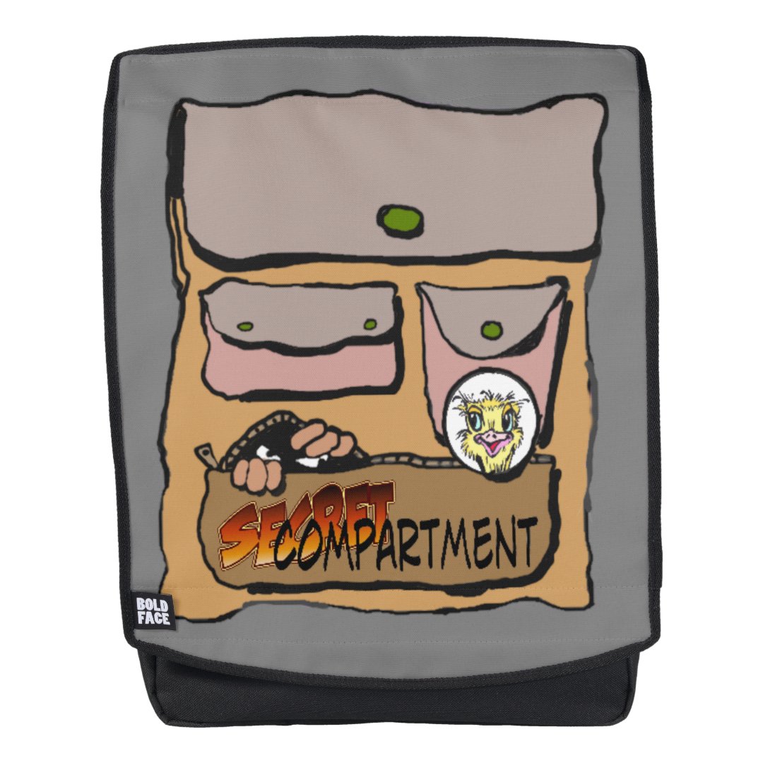 Secret Compartment Cartoon Adult Backpack | Zazzle
