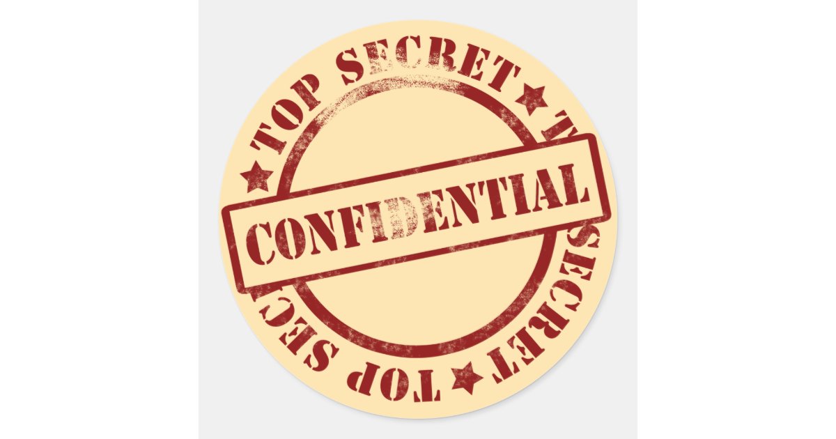 Secret Files Confidential Stickers | Zazzle