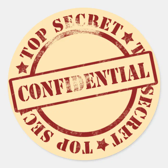 Secret Files Confidential Stickers | Zazzle