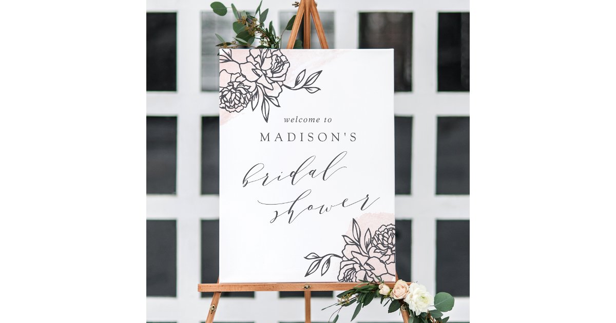 Secret Garden Bridal Shower Welcome Sign | Zazzle