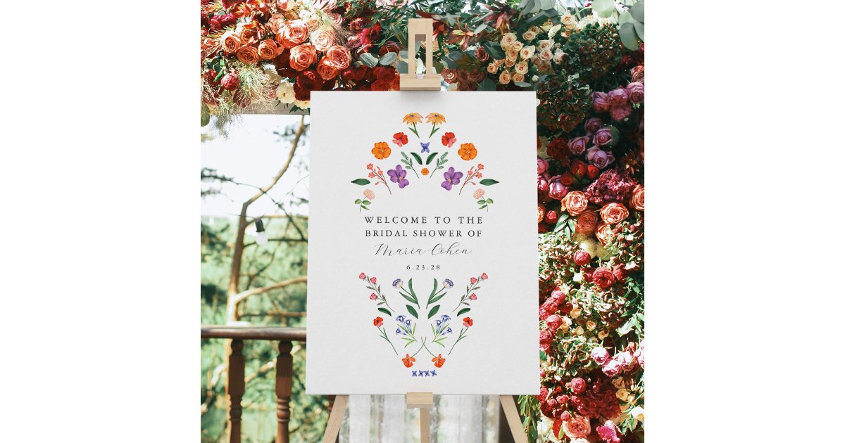 Secret Garden Bridal Shower Welcome Sign | Zazzle