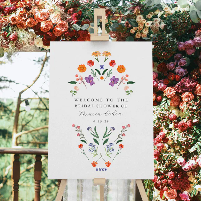 Secret Garden Bridal Shower Welcome Sign | Zazzle