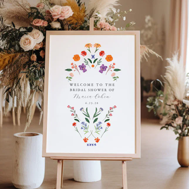 Secret Garden Bridal Shower Welcome Sign | Zazzle