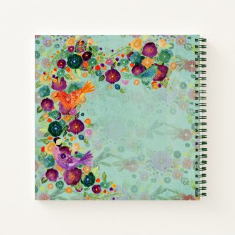 Secret Garden Floral Birds Gardeners Journal | Zazzle