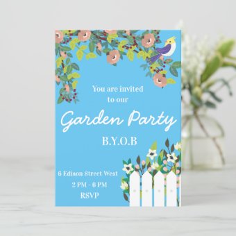 Secret Garden Summer Party Invitation | Zazzle