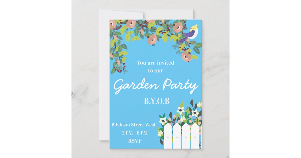 Secret Garden Summer Party Invitation | Zazzle