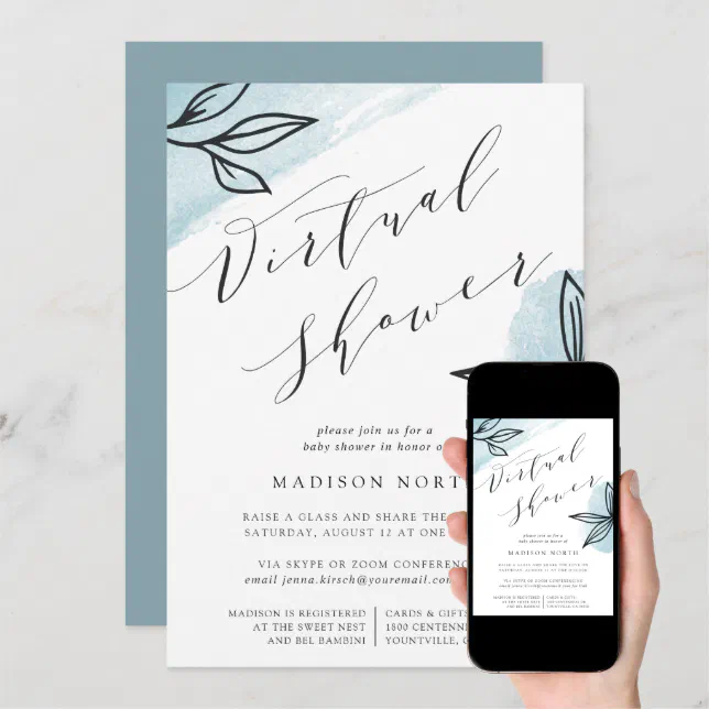 Secret Garden Virtual Long Distance Baby Shower Invitation | Zazzle