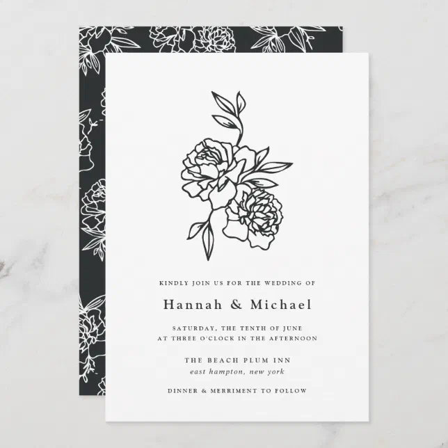 Secret Garden Wedding Invitation | Ink | Zazzle