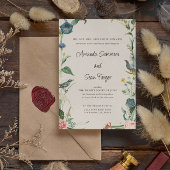 Secret Garden Wildflowers Wedding Invitation | Zazzle