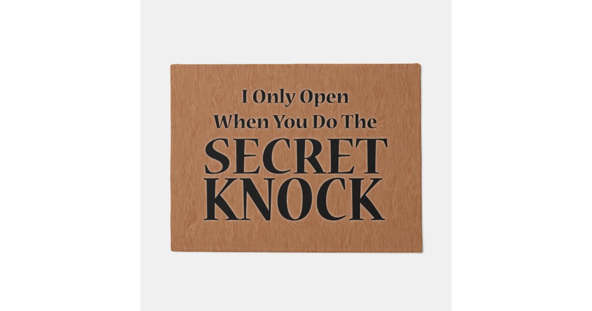 Secret Knock Doormat | Zazzle