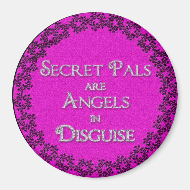Secret Pal Magnet - Round | Zazzle