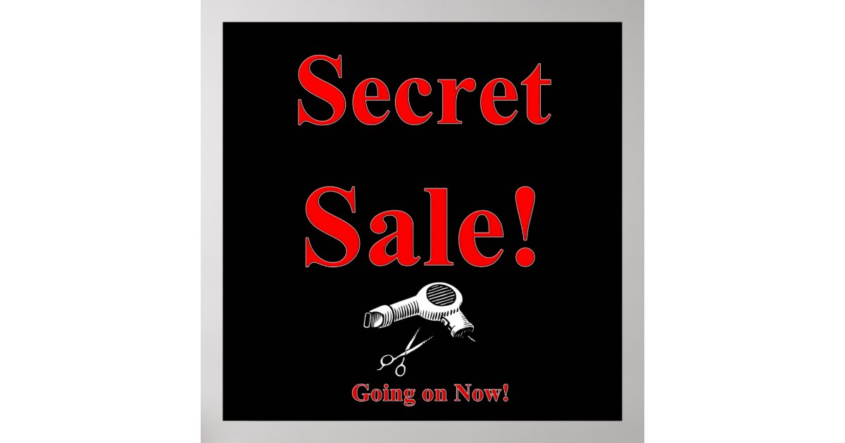 Secret Sale Poster Matte | Zazzle