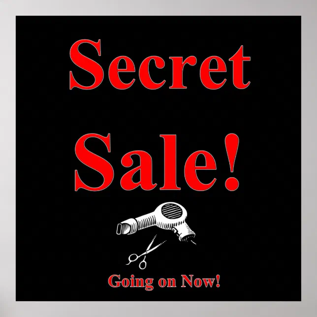 Secret Sale Poster Matte | Zazzle