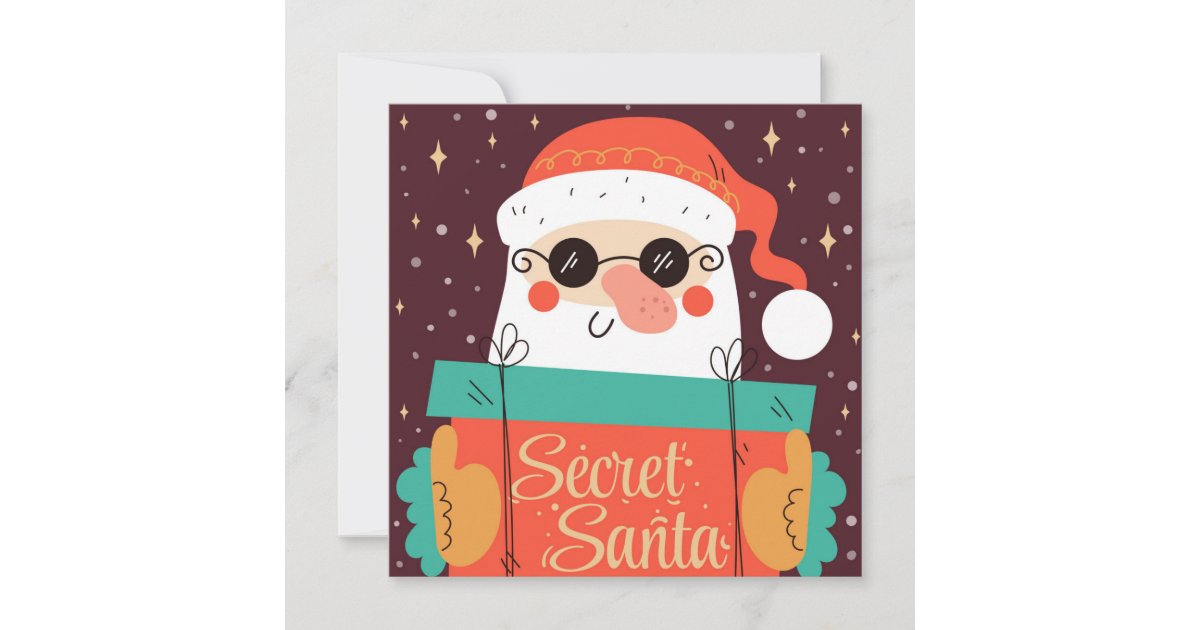 Secret Santa Christmas Card | Zazzle