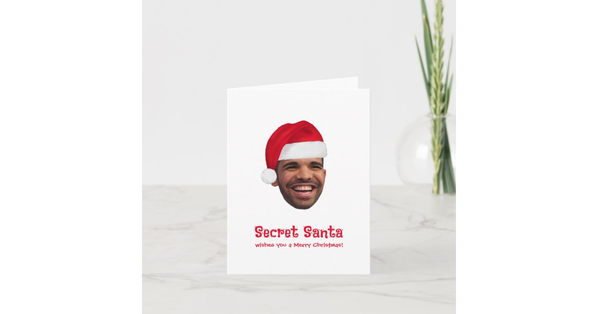 Secret Santa Christmas Custom photo Card | Zazzle