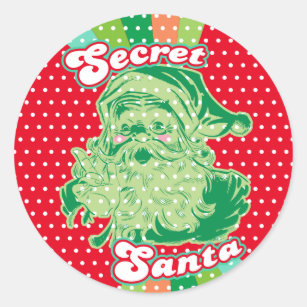Secret Santa Stickers | Zazzle