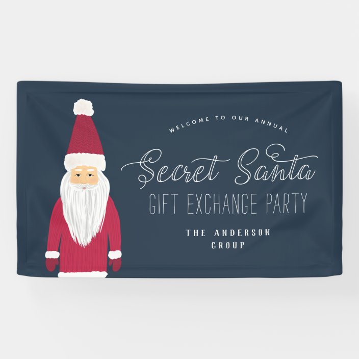 Secret Santa Holiday Party Welcome Sign | Zazzle.com