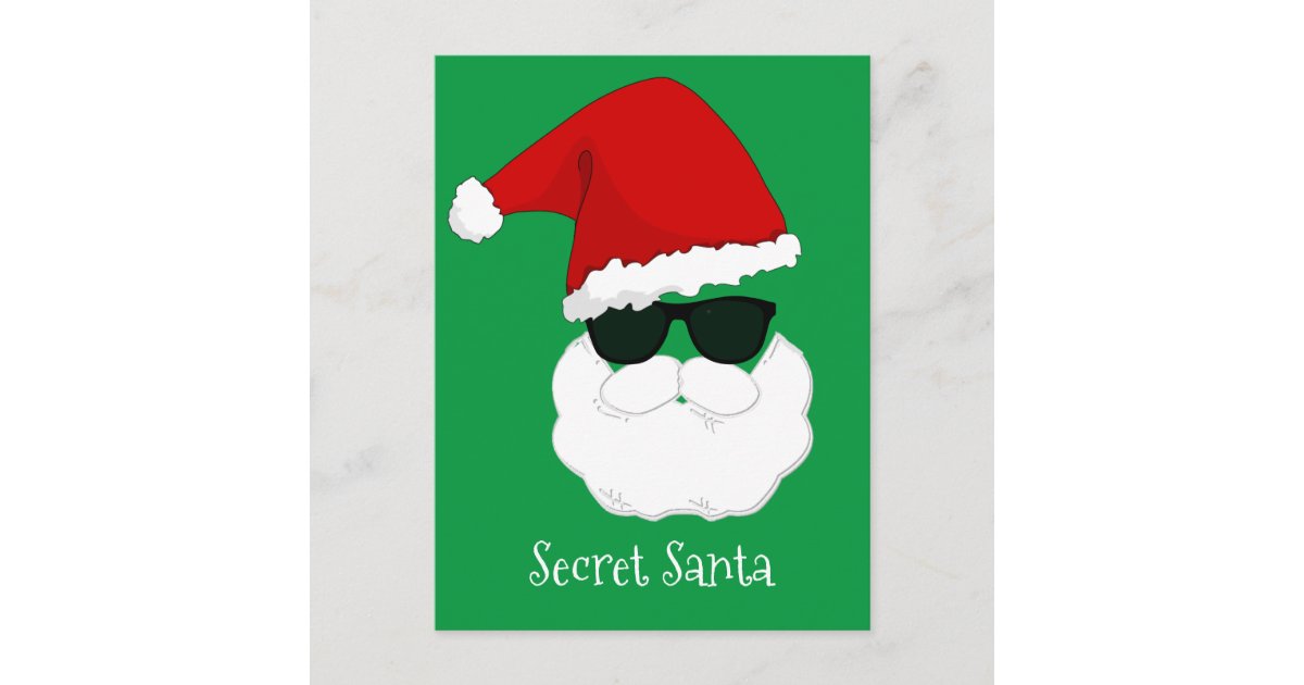 Secret Santa Holiday Postcard | Zazzle