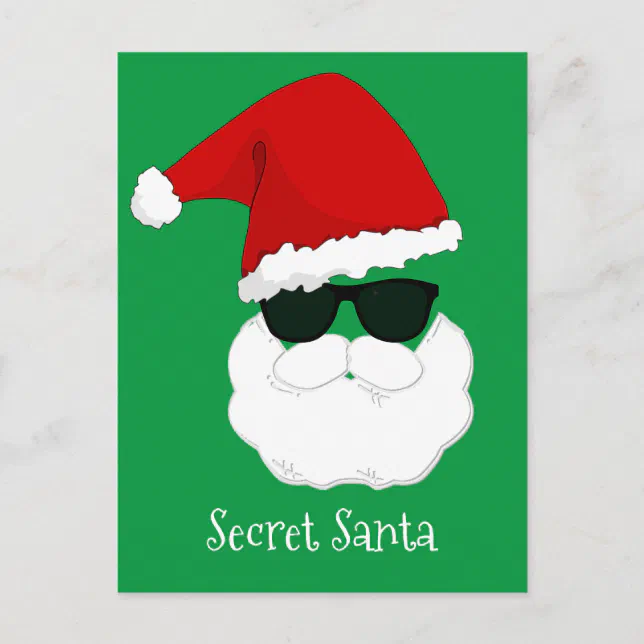 Secret Santa Holiday Postcard | Zazzle