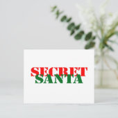 Secret Santa Holiday Postcard | Zazzle