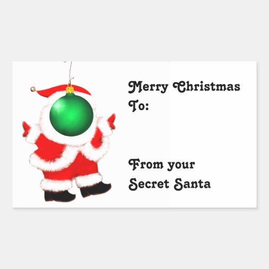 Secret Santa ideas Rectangular Sticker | Zazzle.com