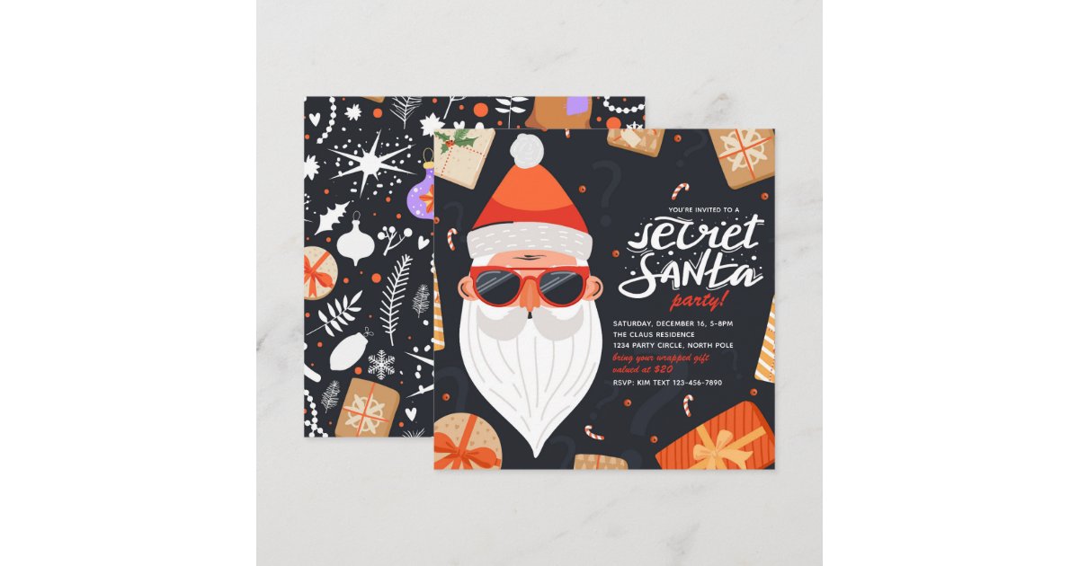 Secret Santa Invitation | Secret Santa Party | Zazzle