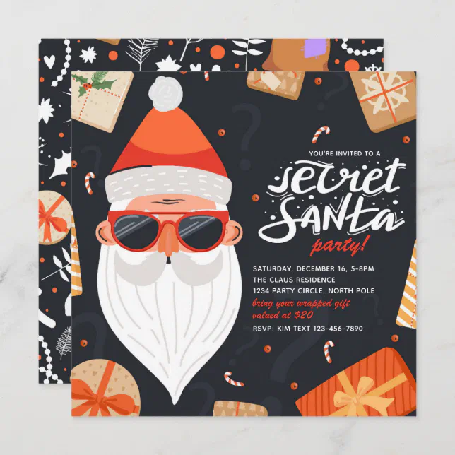 Secret Santa Invitation | Secret Santa Party | Zazzle