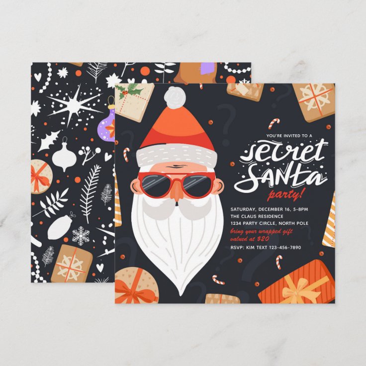 Secret Santa Invitation | Secret Santa Party | Zazzle