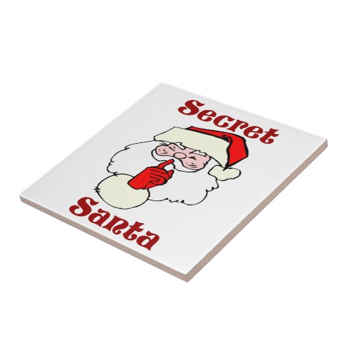 Secret Santa on Christmas Ceramic Tile | Zazzle