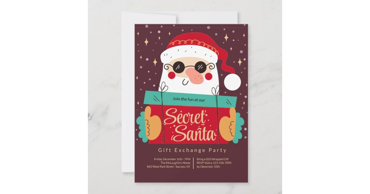 Secret Santa Party Invitation | Zazzle
