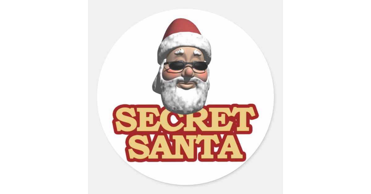 Secret Santa sheet of stickers | Zazzle