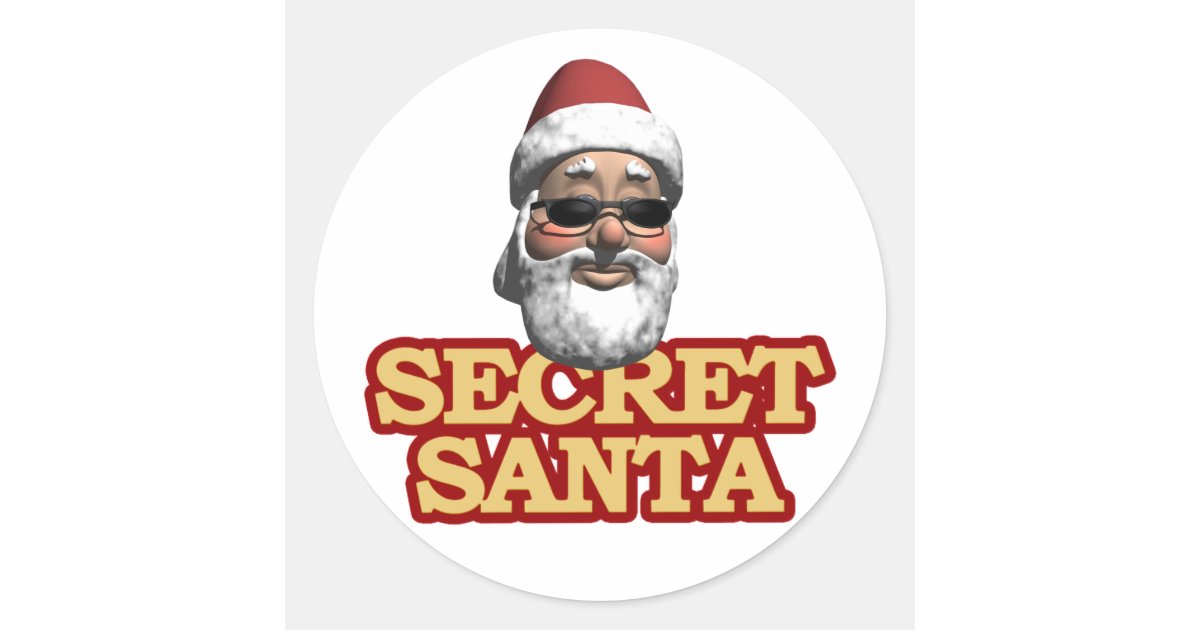 Secret Santa stickers | Zazzle