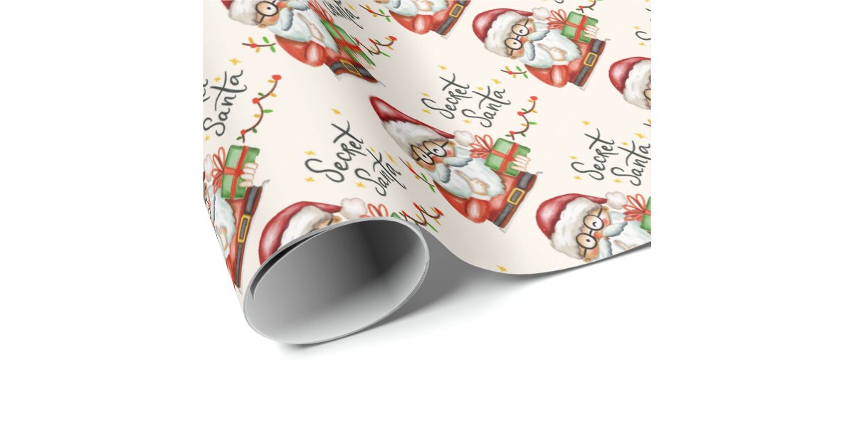 Secret Santa Wrapping Paper | Zazzle