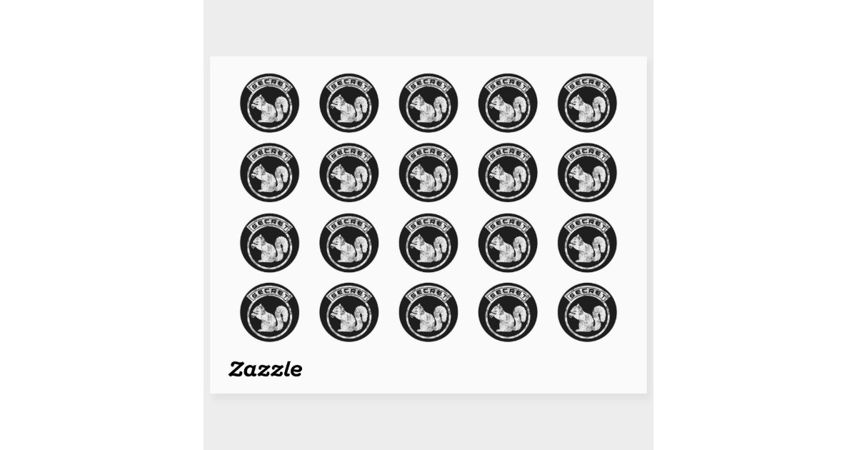Secret Squirrel - Distressed - Type 2 Classic Round Sticker | Zazzle
