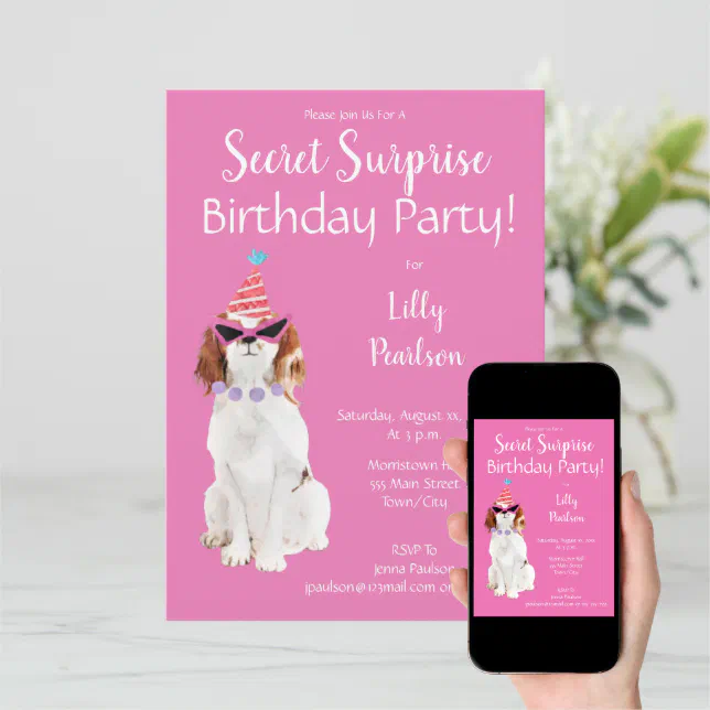 Secret Surprise Birthday Party Funny Invitation | Zazzle