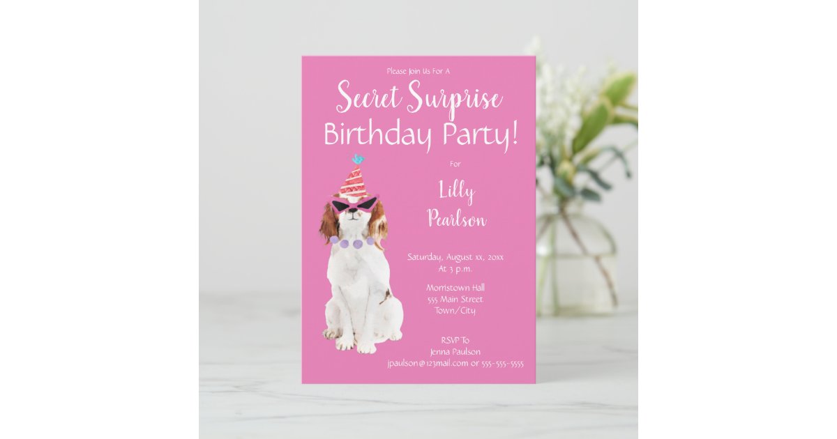 Secret Surprise Birthday Party Funny Invitation | Zazzle