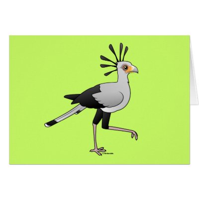 Cute Secretary Bird by Birdorable
