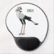 Secretary bird cartoon illustration gel mouse pad | Zazzle
