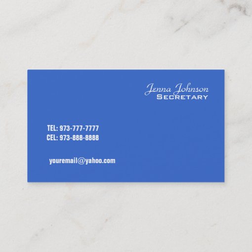 Secretary business cards | Zazzle