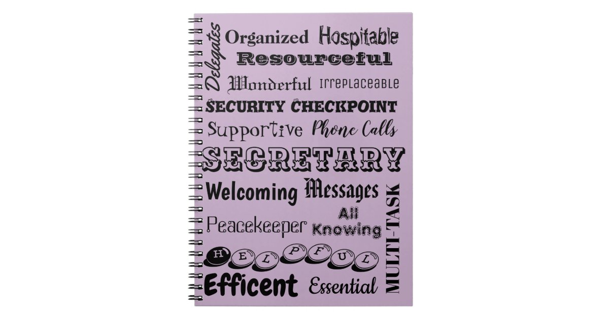 Secretary Notebook | Zazzle