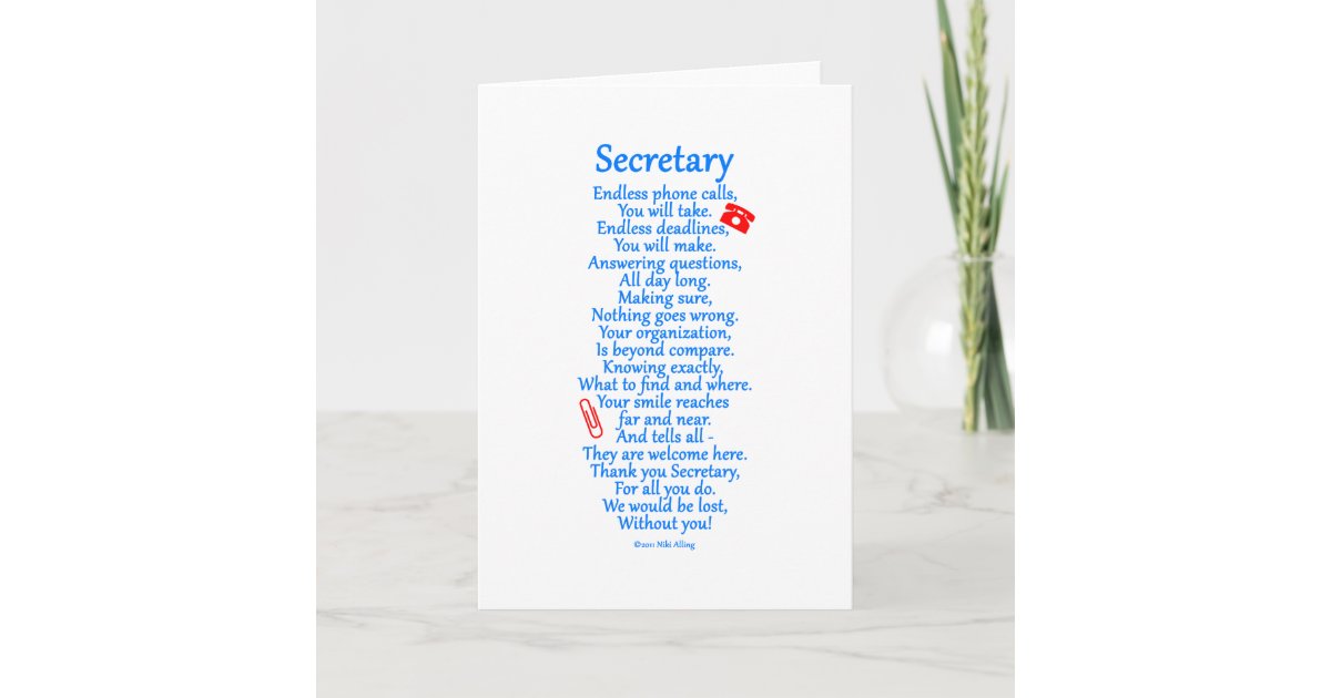 Secretary Thank You | Zazzle