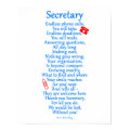Secretary Thank You Poster | Zazzle