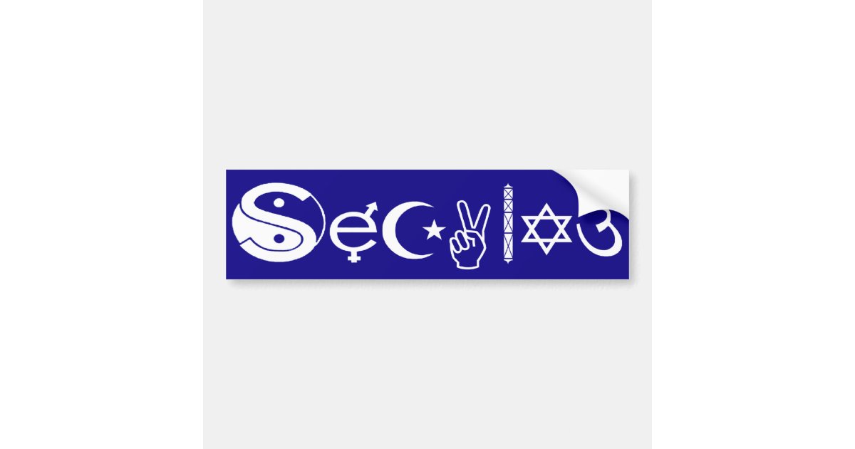 Secular Bumper Sticker | Zazzle