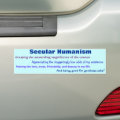 Secular Humanism Bumper Sticker | Zazzle
