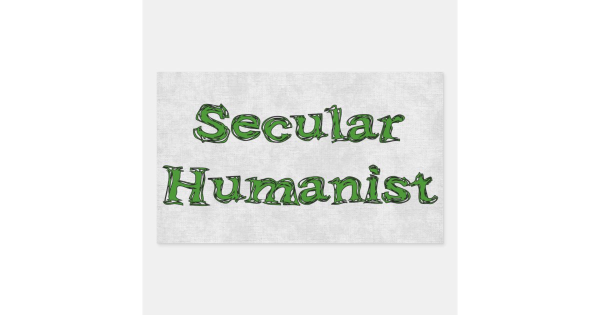 Secular Humanist Rectangular Sticker | Zazzle